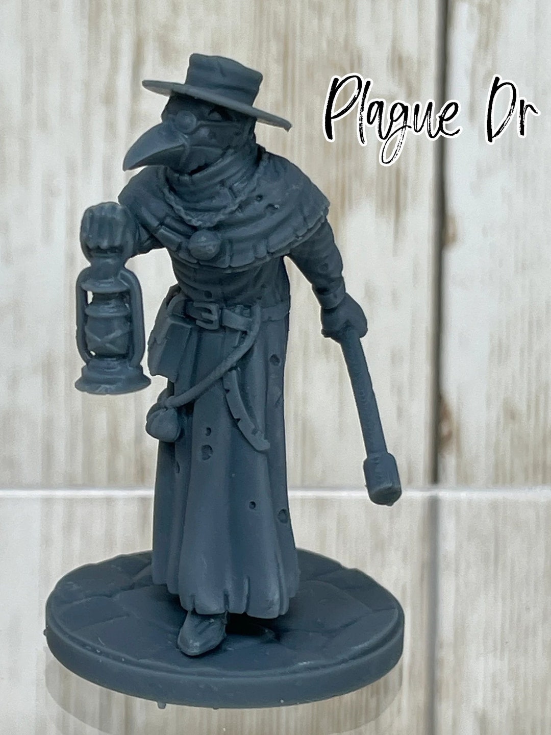 Plague Doctor Miniature: Mask, D&D 5e, Pathfinder, 32mm Scale, Primed ...