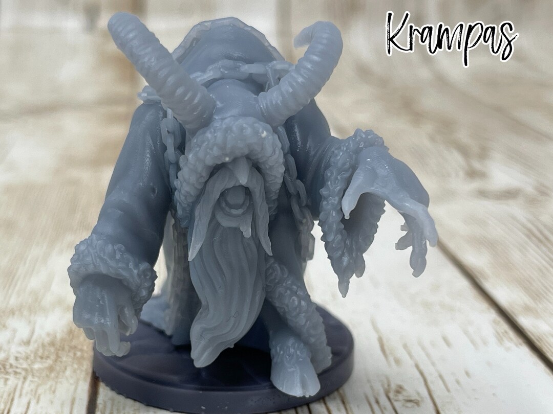 Krampus Horned Monster Miniature: D&D 5e, Pathfinder, 32mm Scale ...