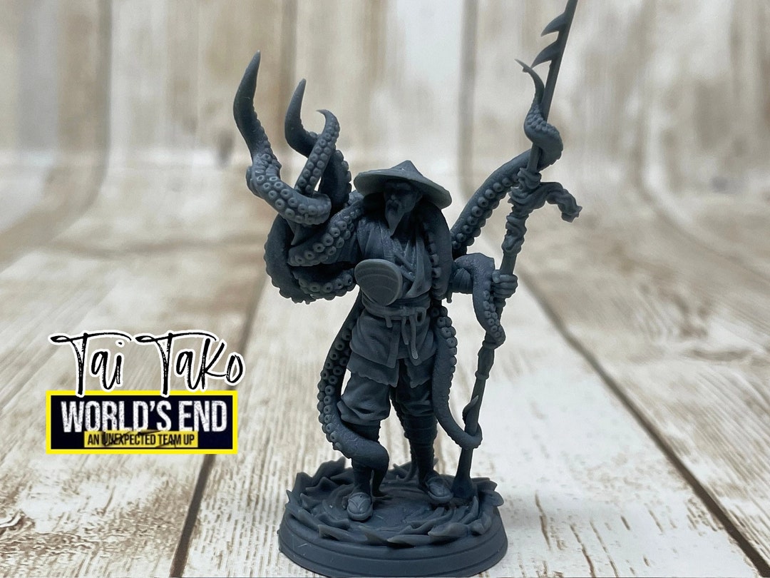 Tai Tako Octopus Familiar Miniature: Staff, Tentacles, D&D 5e ...