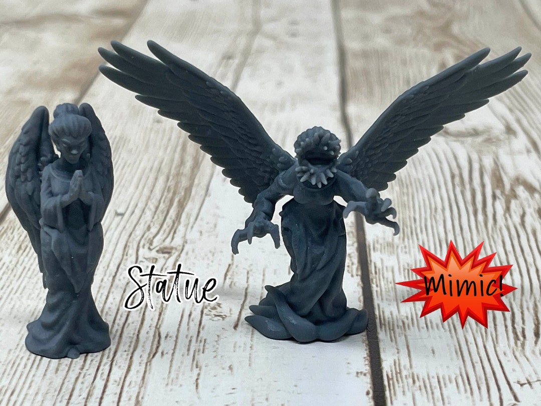 Statue Mimic Monster Trap Angel Tabletop Miniature D&D Dungeons and ...