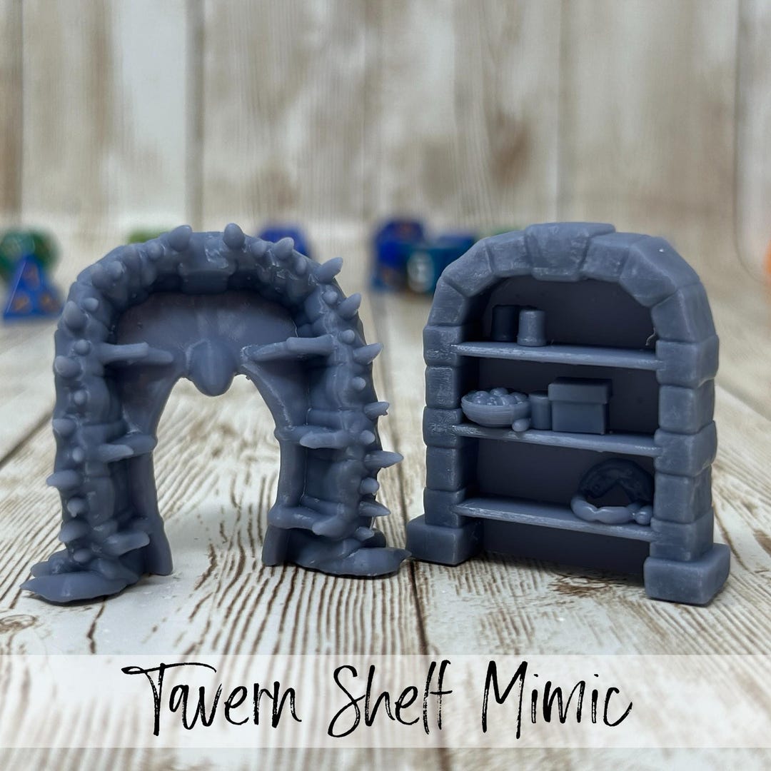 Prop Tavern Shelf Mimic Monster Miniature: D&D 5e, Pathfinder, 32mm ...