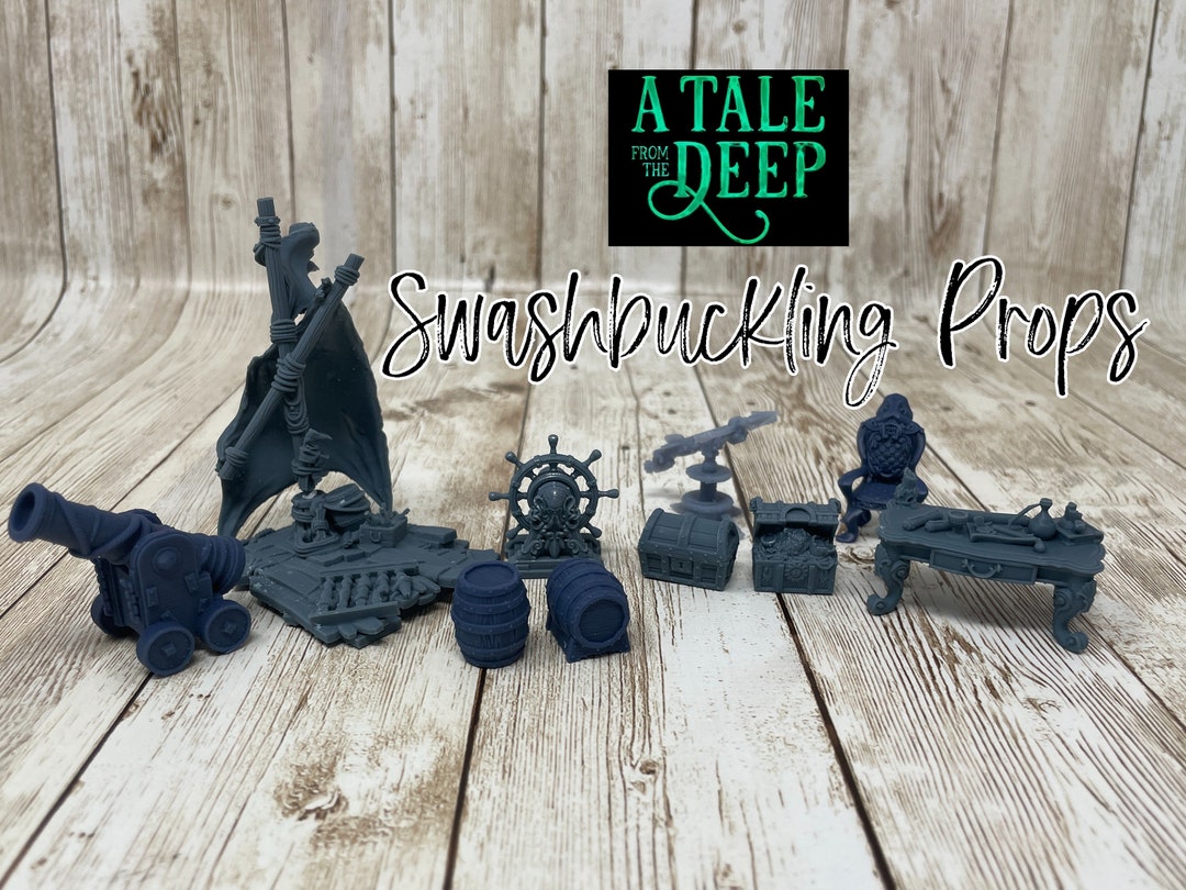 Pirate Props | Raft | Treasure Chest | Helm | Captains Table | A Tale ...