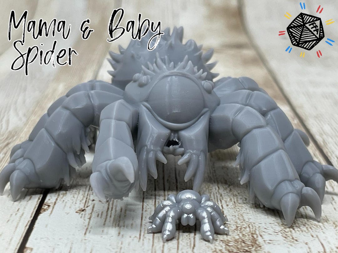Mama Spider and Spiderling | Baby | Male/female | Monster | Primed or ...