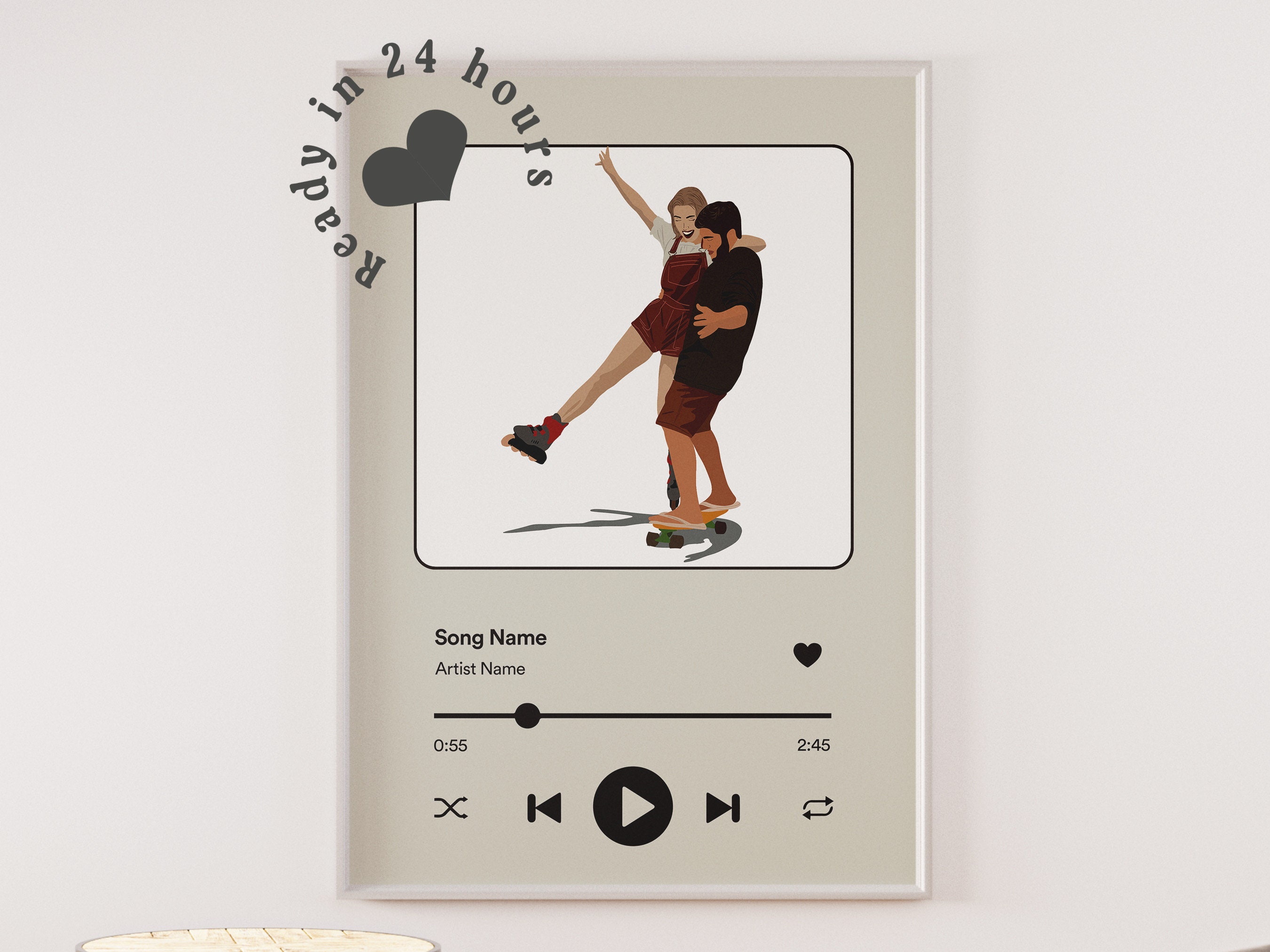 Custom Spotify Album Cover Couple Faceless Portrait From Photo ...