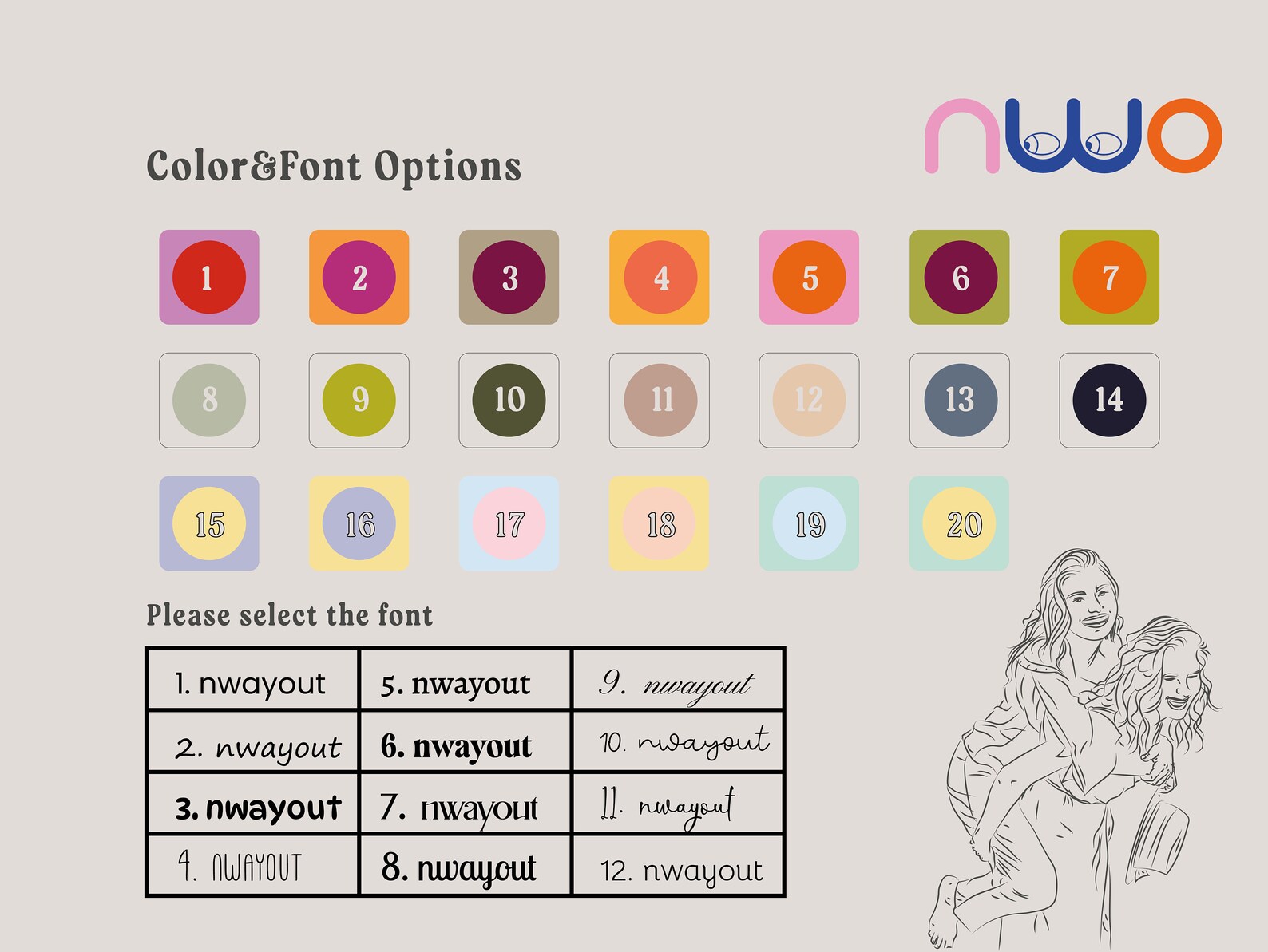 Custom Line Art Portrait Mom Gift Drawing From Photo - Etsy