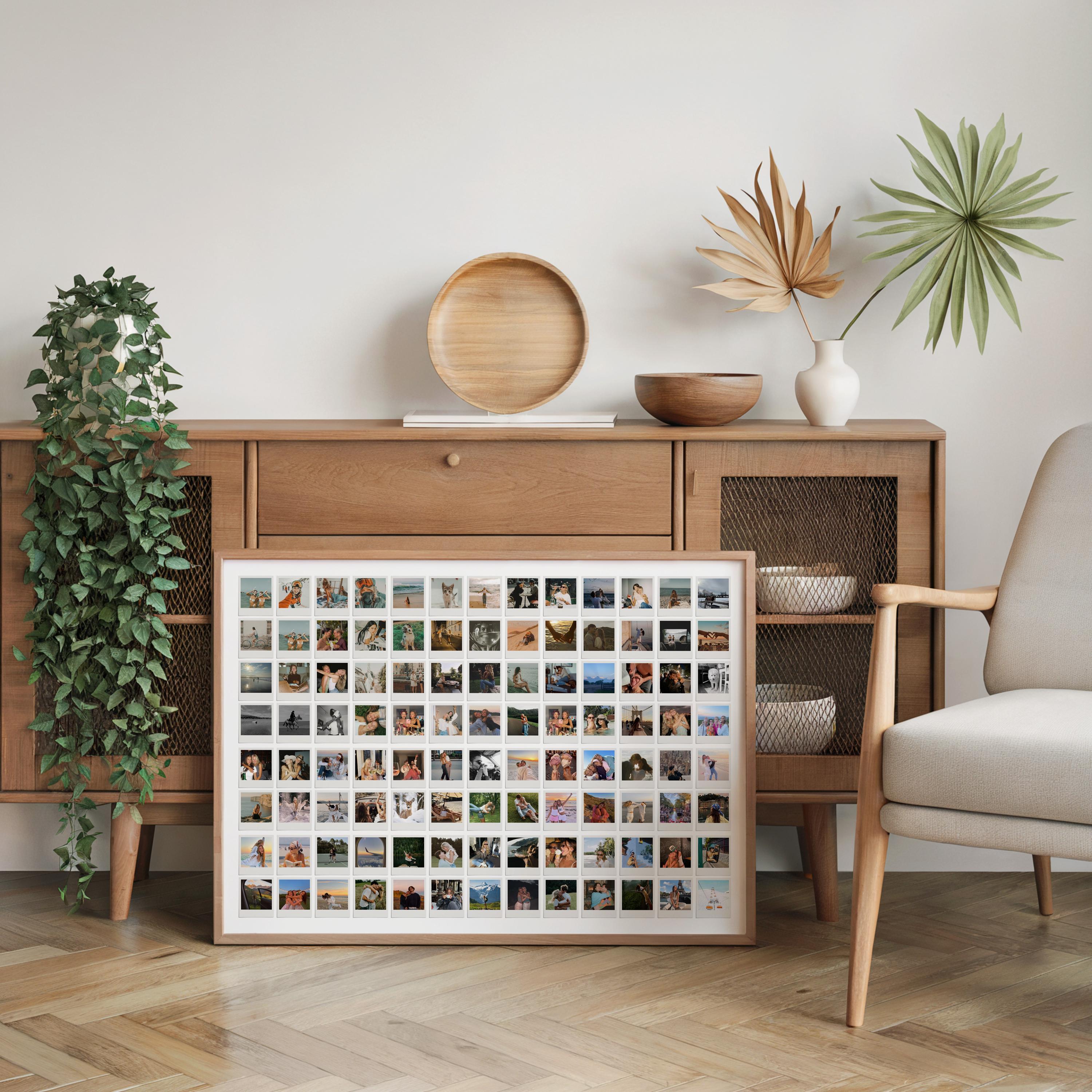 Custom Polaroid Collage Wall Art, Anniversary Photo Collage Print ...