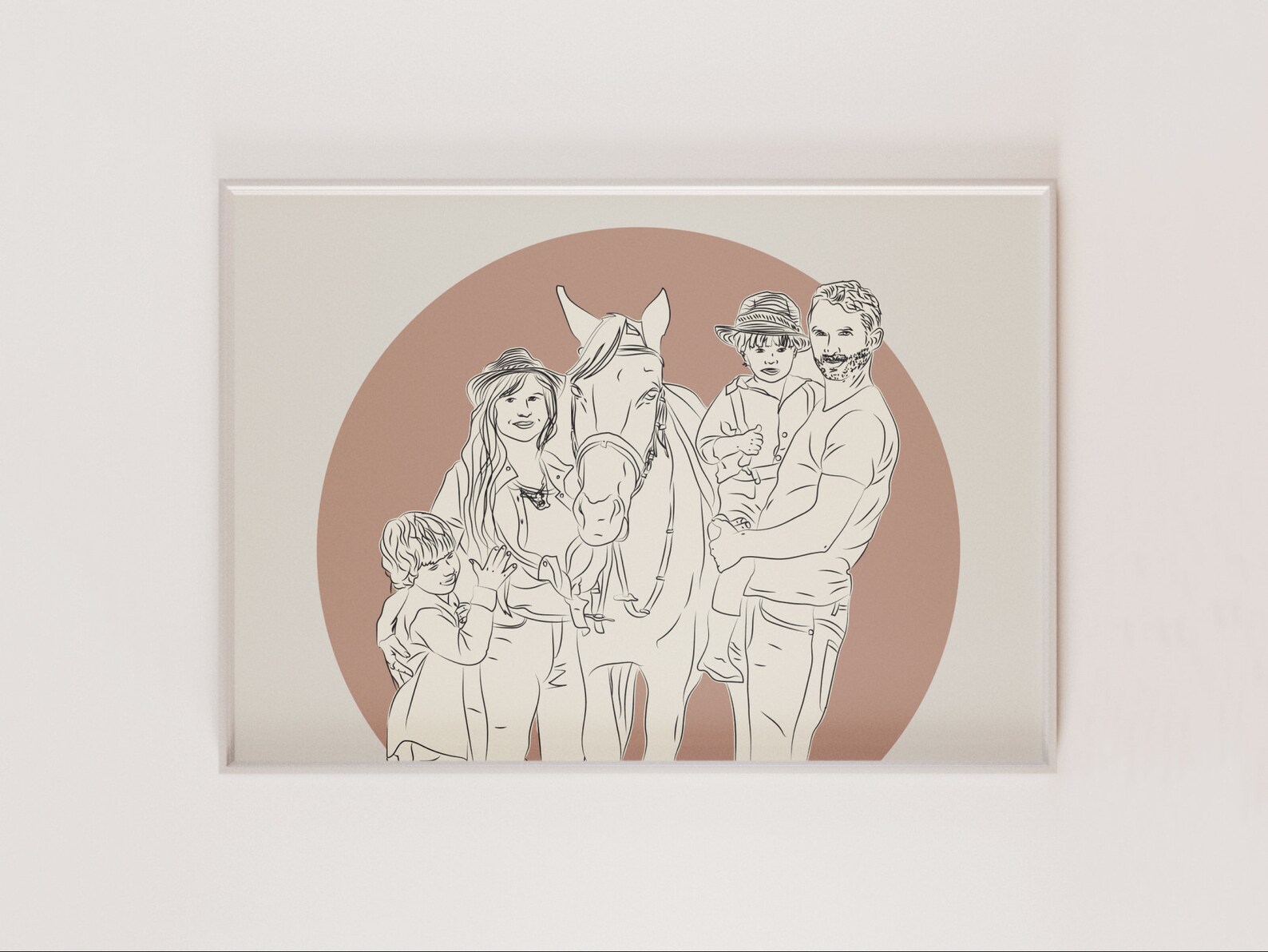 Custom Line Art Portrait Mom Gift Drawing From Photo - Etsy