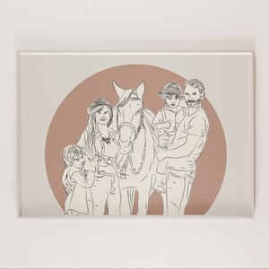 Custom Line Art Portrait Mom Gift Drawing From Photo - Etsy