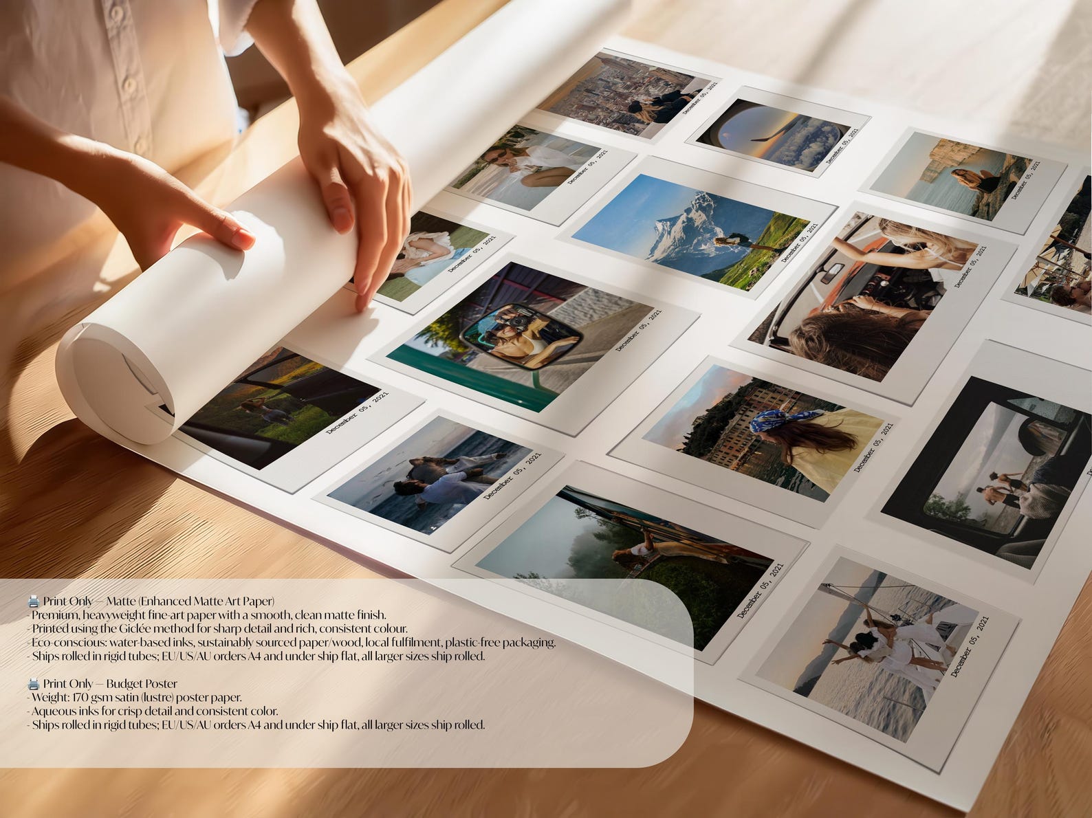 Custom Polaroid Collage Wall Art, Memory Photo Collage Print ...