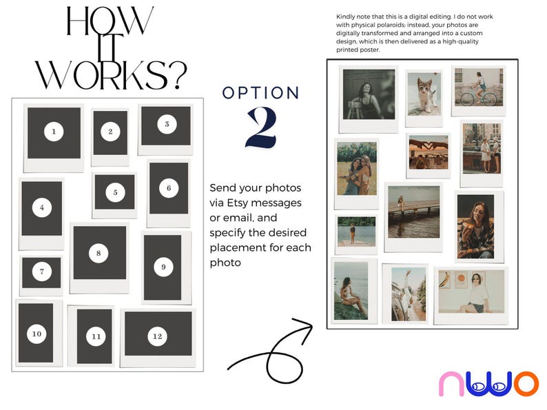 Custom Polaroid Collage Wall Art, Memory Photo Collage Print ...