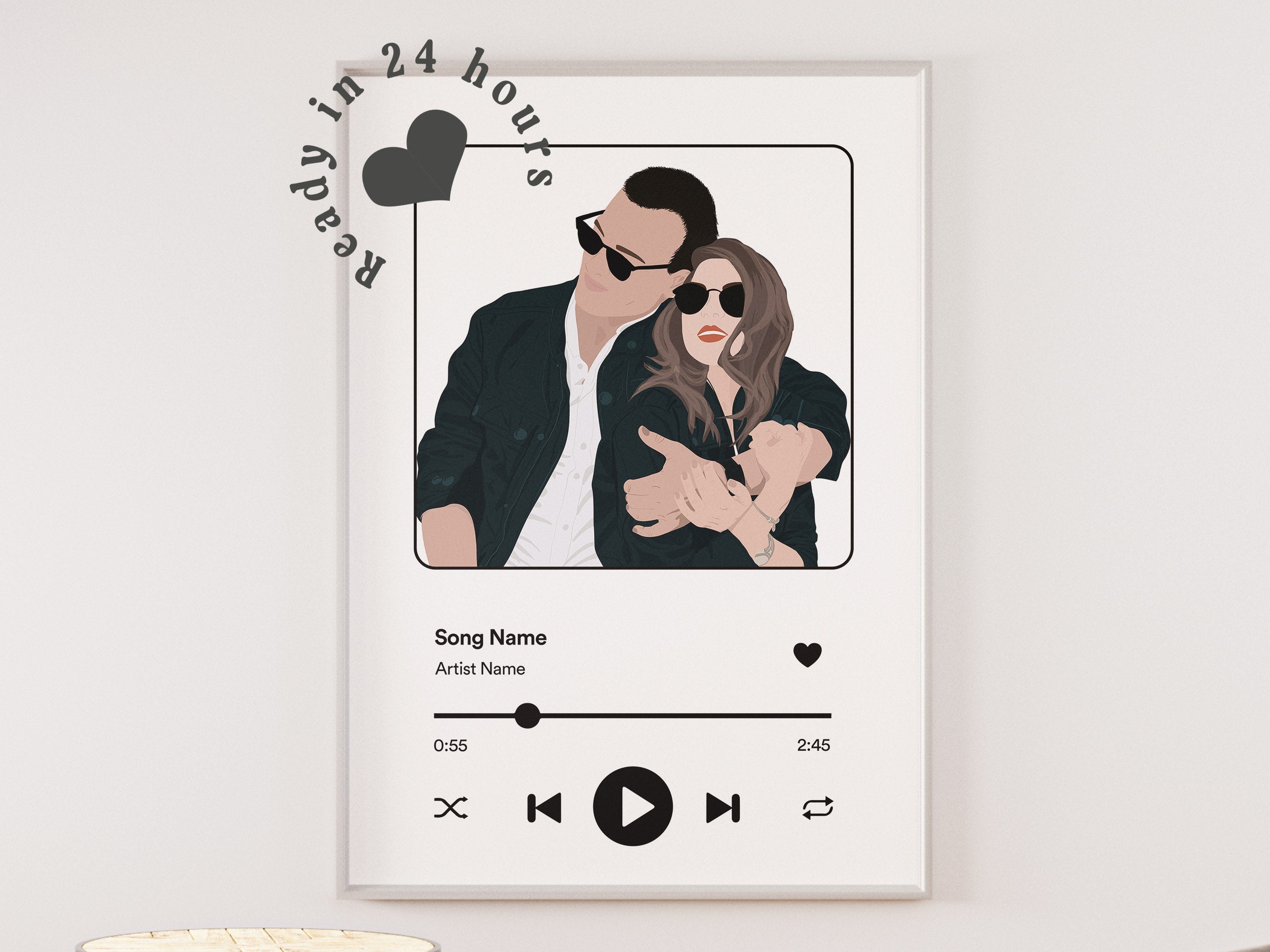 Custom Spotify Album Cover Couple Faceless Portrait From Photo ...