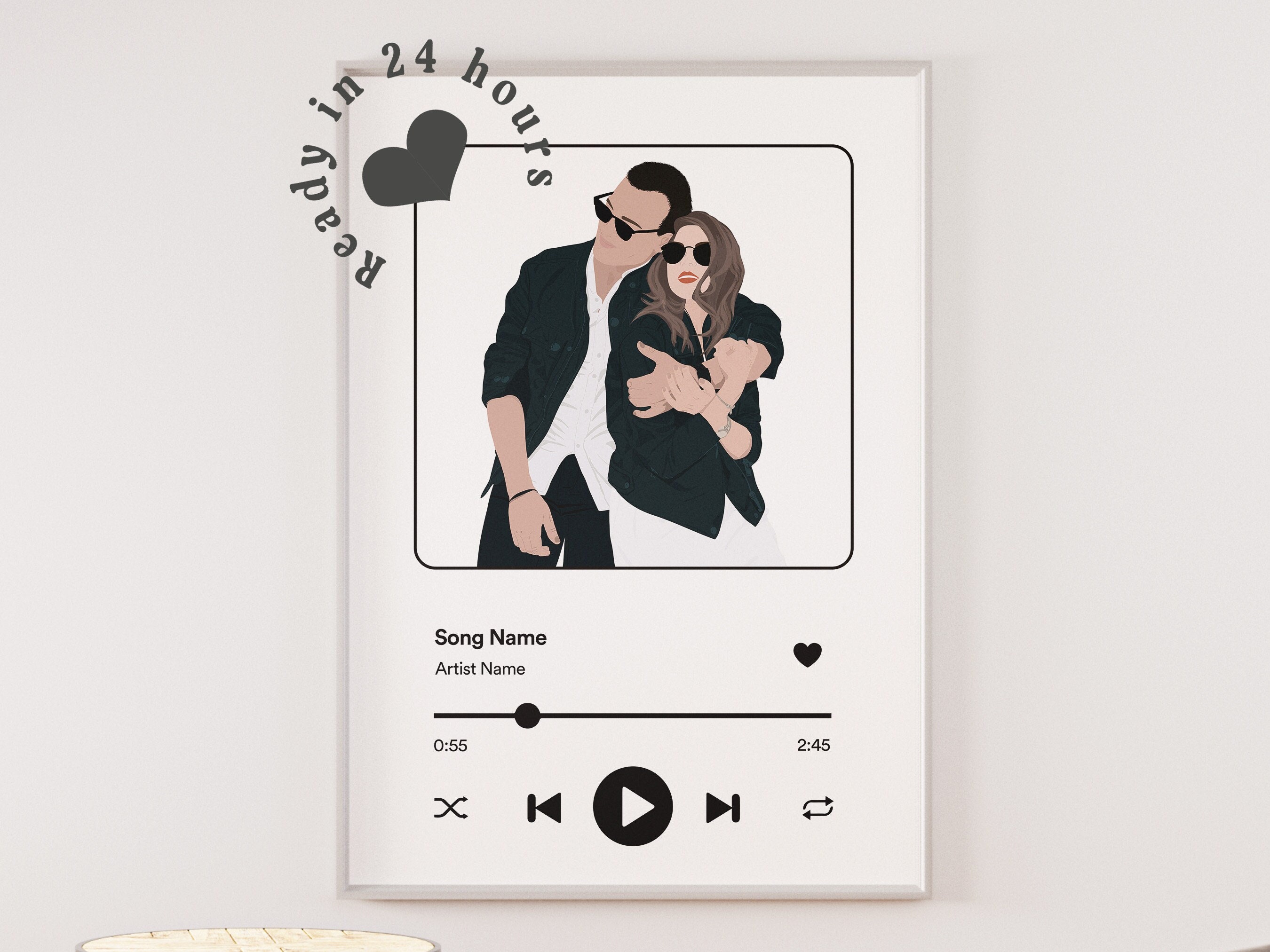 Custom Spotify Album Cover Couple Faceless Portrait From Photo ...