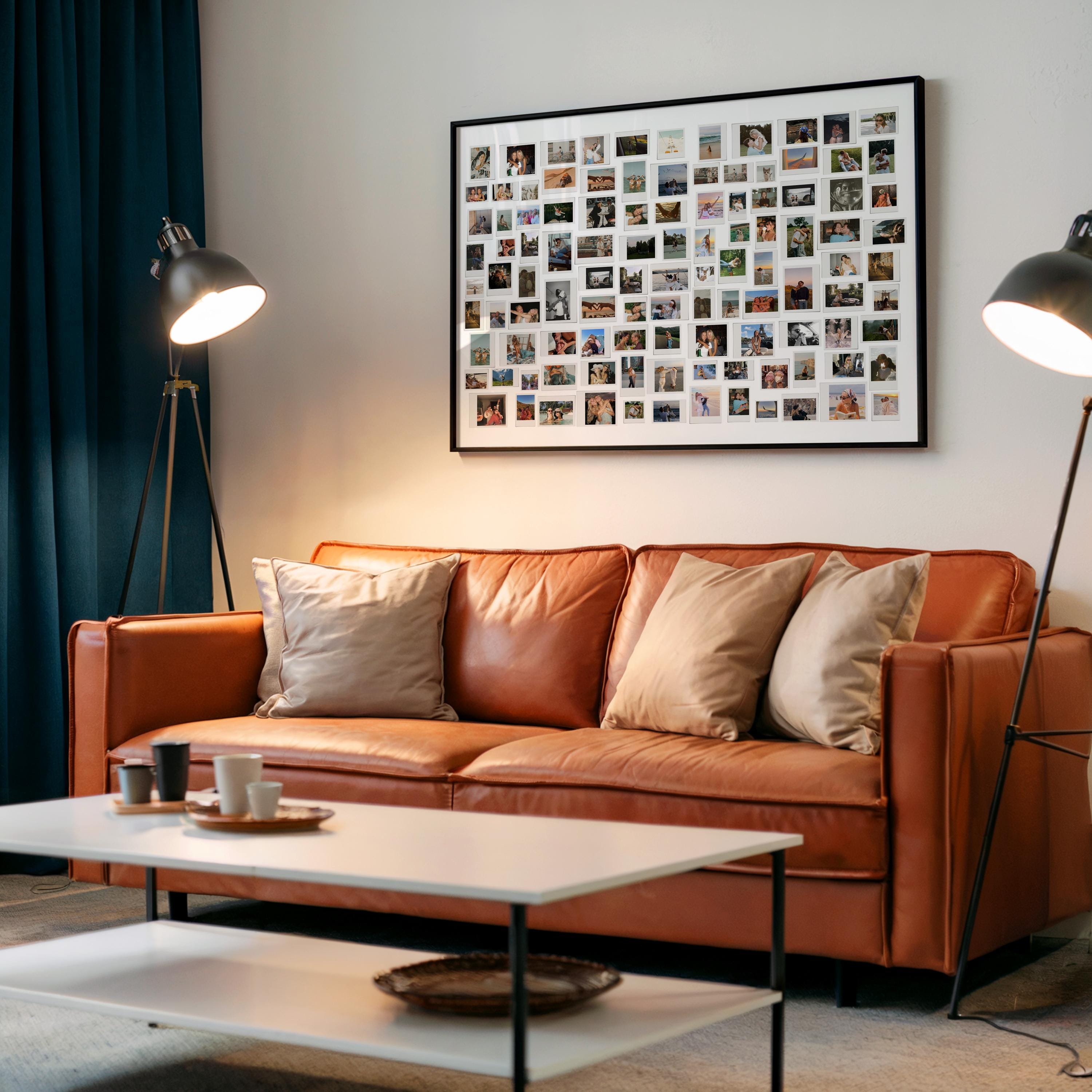 Custom Polaroid Collage Wall Art, Anniversary Photo Collage Print ...