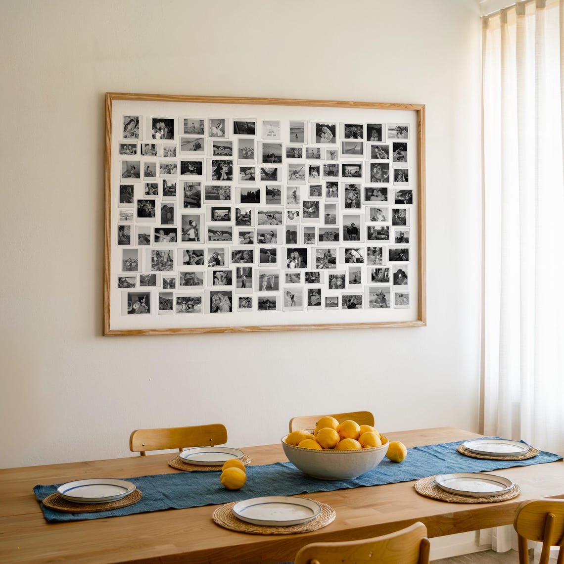 Custom Polaroid Collage Wall Art, Anniversary Photo Collage Print ...