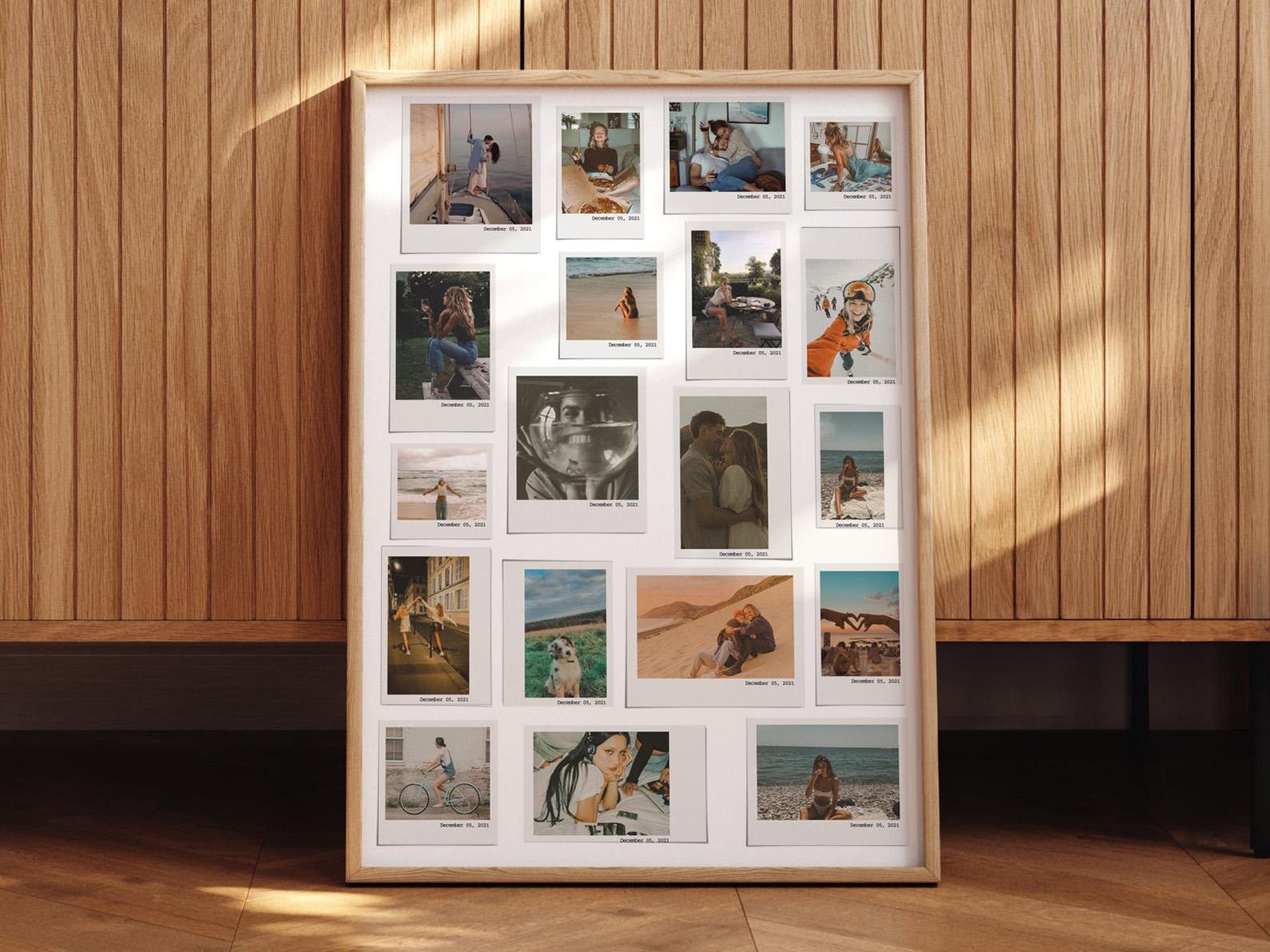 Custom Polaroid Collage Wall Art, Memory Photo Collage Print ...
