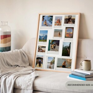 Custom Polaroid Collage Wall Art, Memory Photo Collage Print ...
