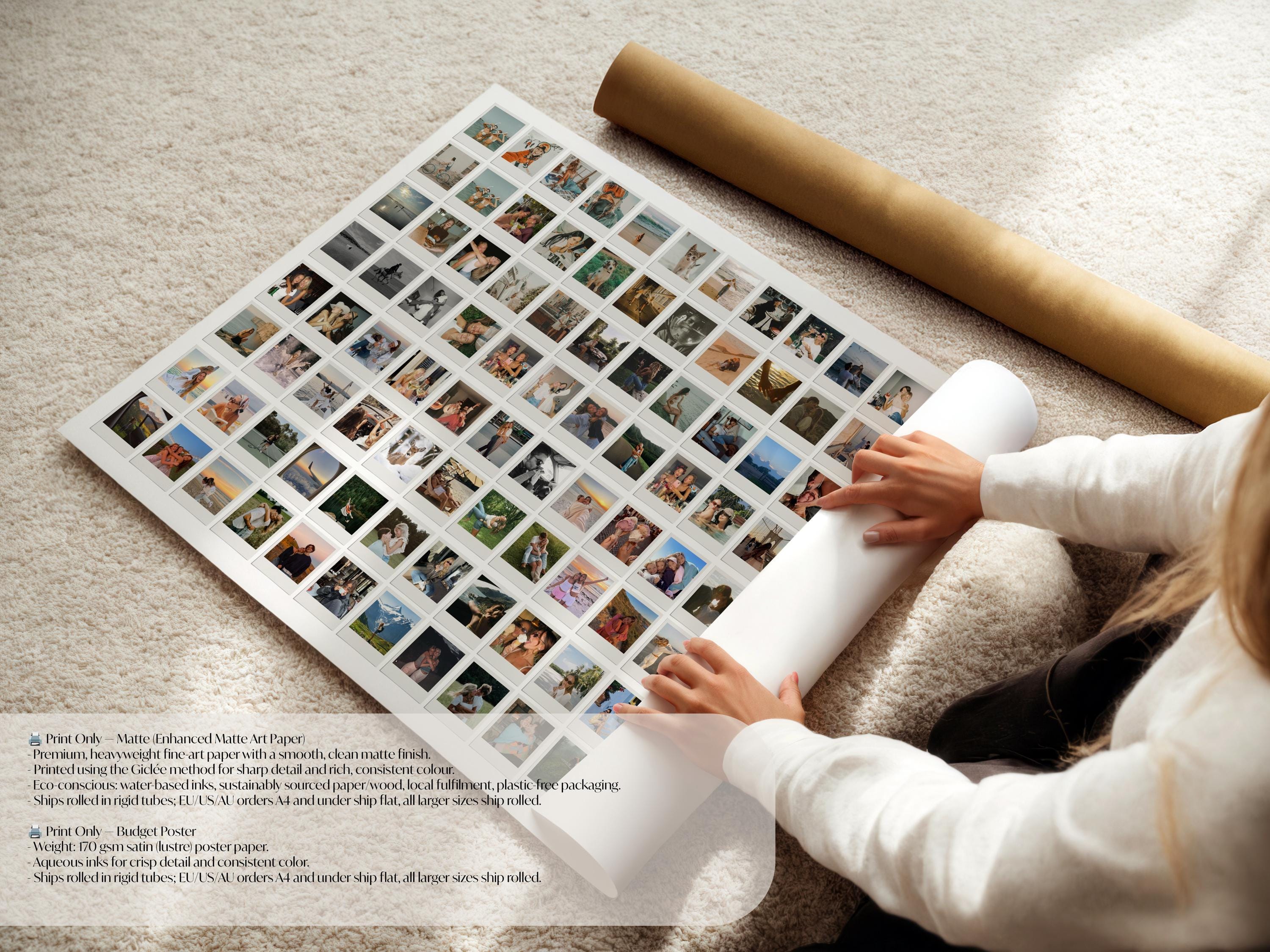 Custom Polaroid Collage Wall Art, Anniversary Photo Collage Print ...