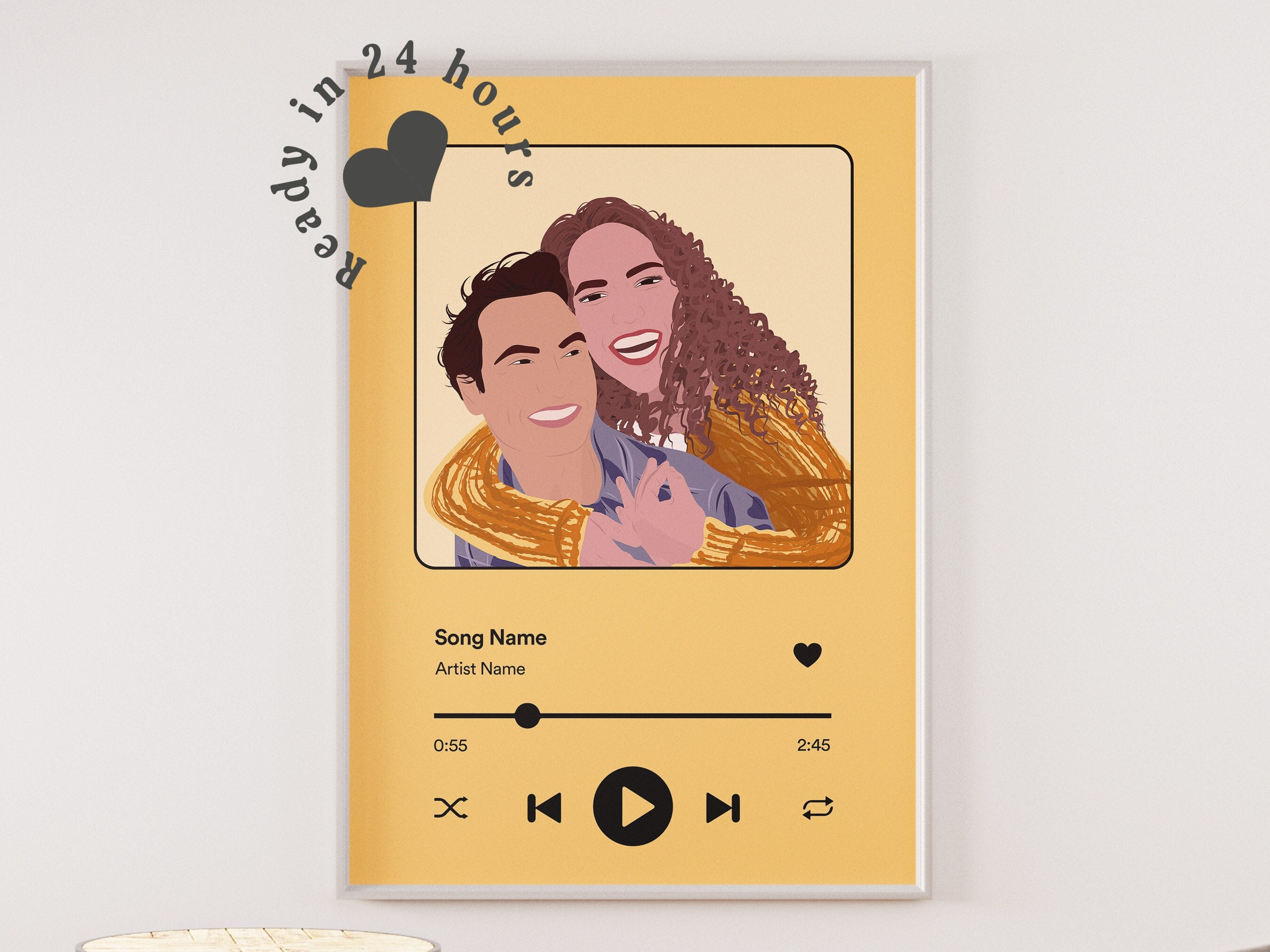 Custom Spotify Album Cover Couple Faceless Portrait From Photo ...