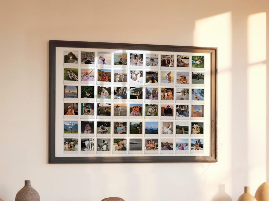 Custom Polaroid Collage Wall Art, Travel Photo Collage Print ...