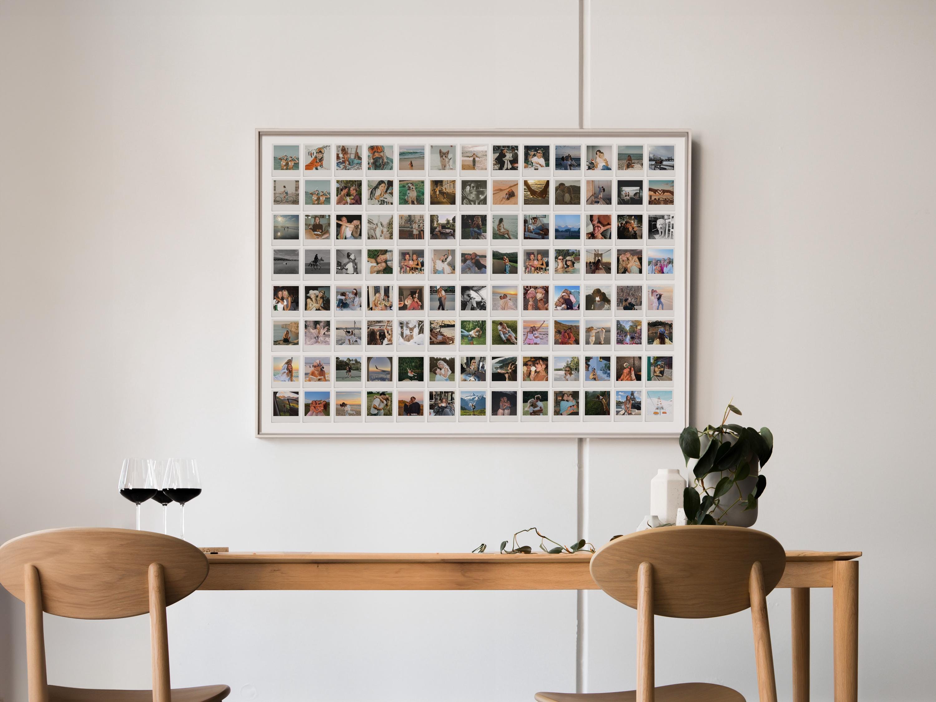 Custom Polaroid Collage Wall Art, Anniversary Photo Collage Print ...