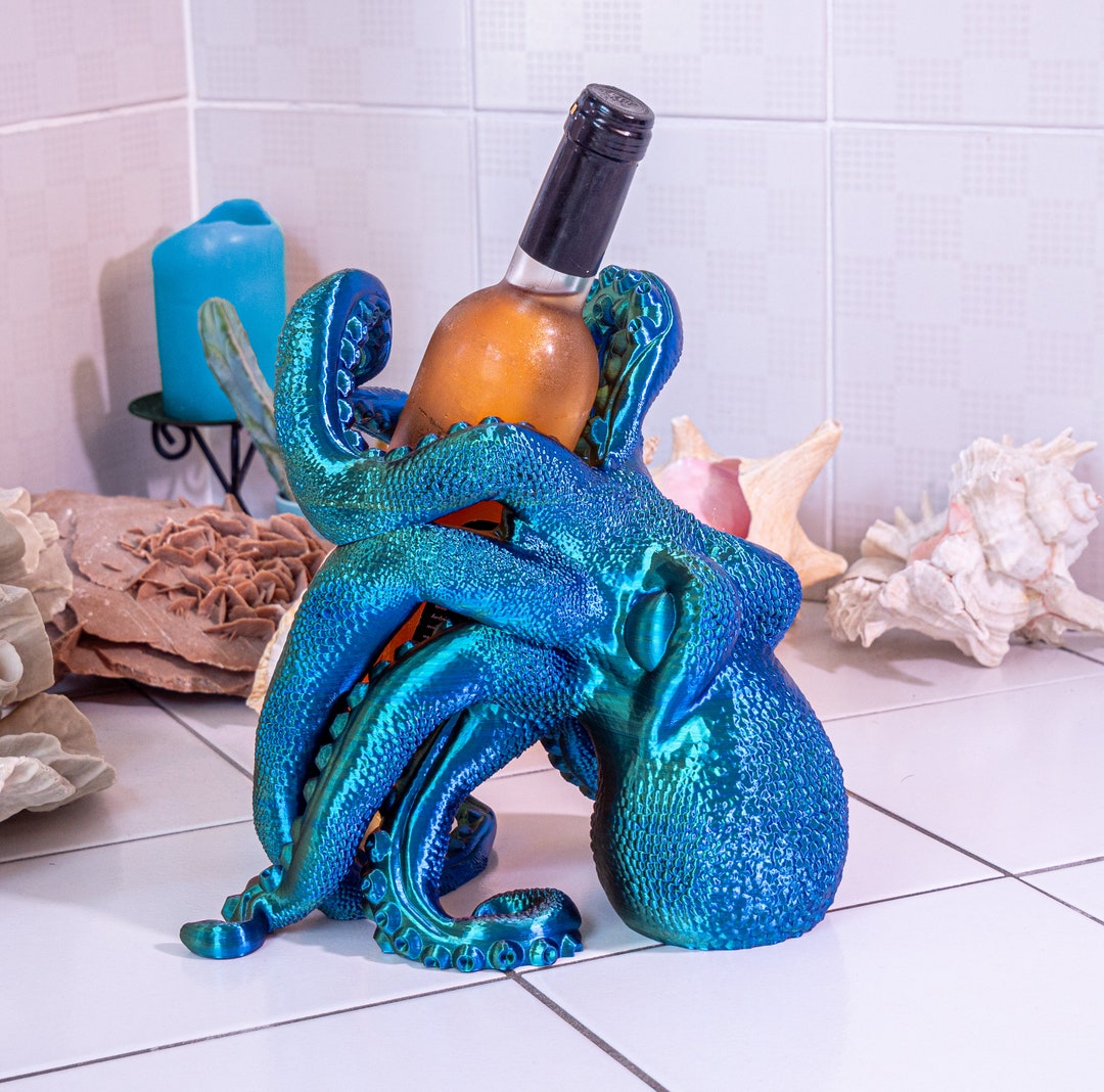Bordeau the Octopus - Customizable 3D Printed Wine Holder - Etsy