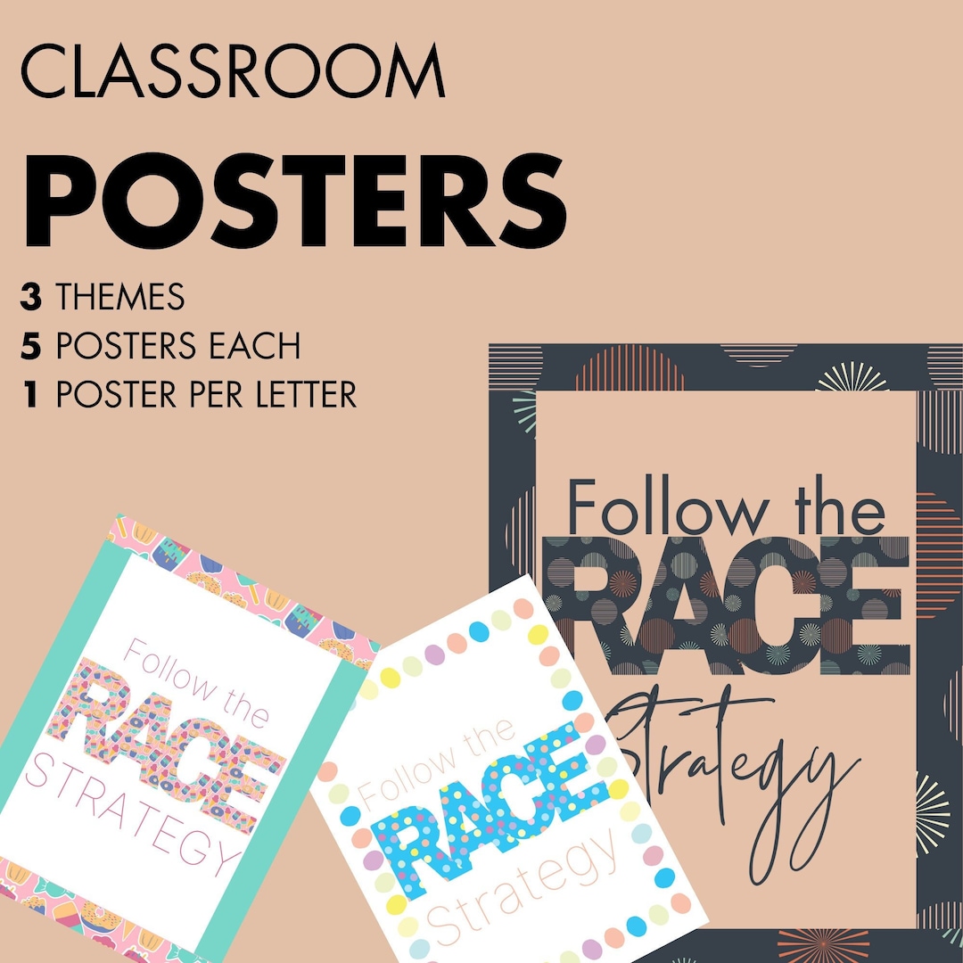 R.A.C.E. Strategy Classroom Posters: Bubblegum Polka Dot - Etsy