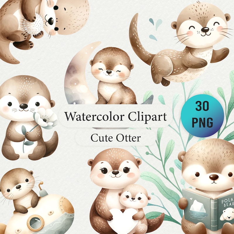 Otter Illustration - Etsy