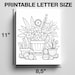 20 Plants & Flowers Coloring Pages: Boho Relaxation (PDF Pattern) - Etsy