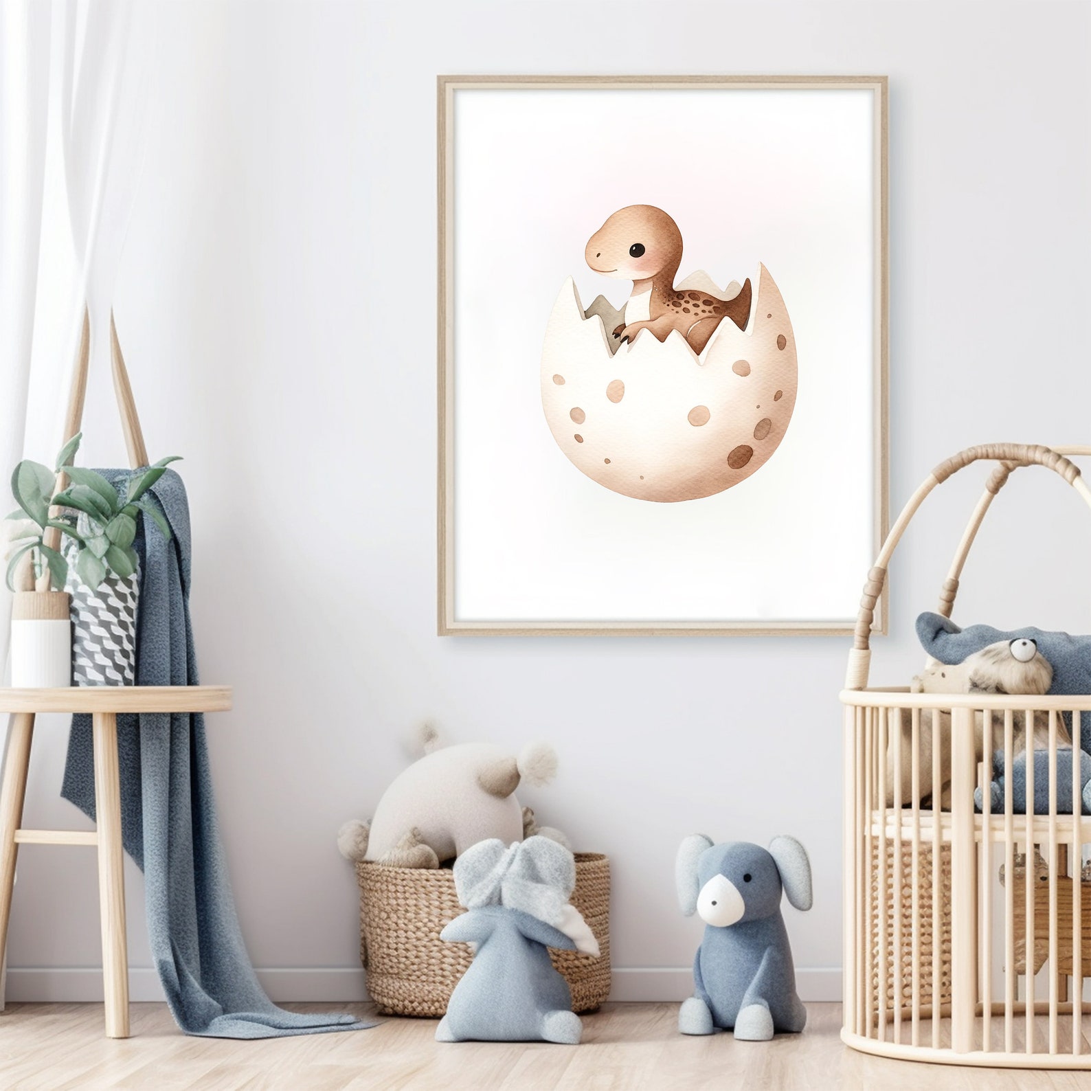 Watercolor Dinosaur Clipart Cute Nursery PNG, Birthday Decor, Baby ...