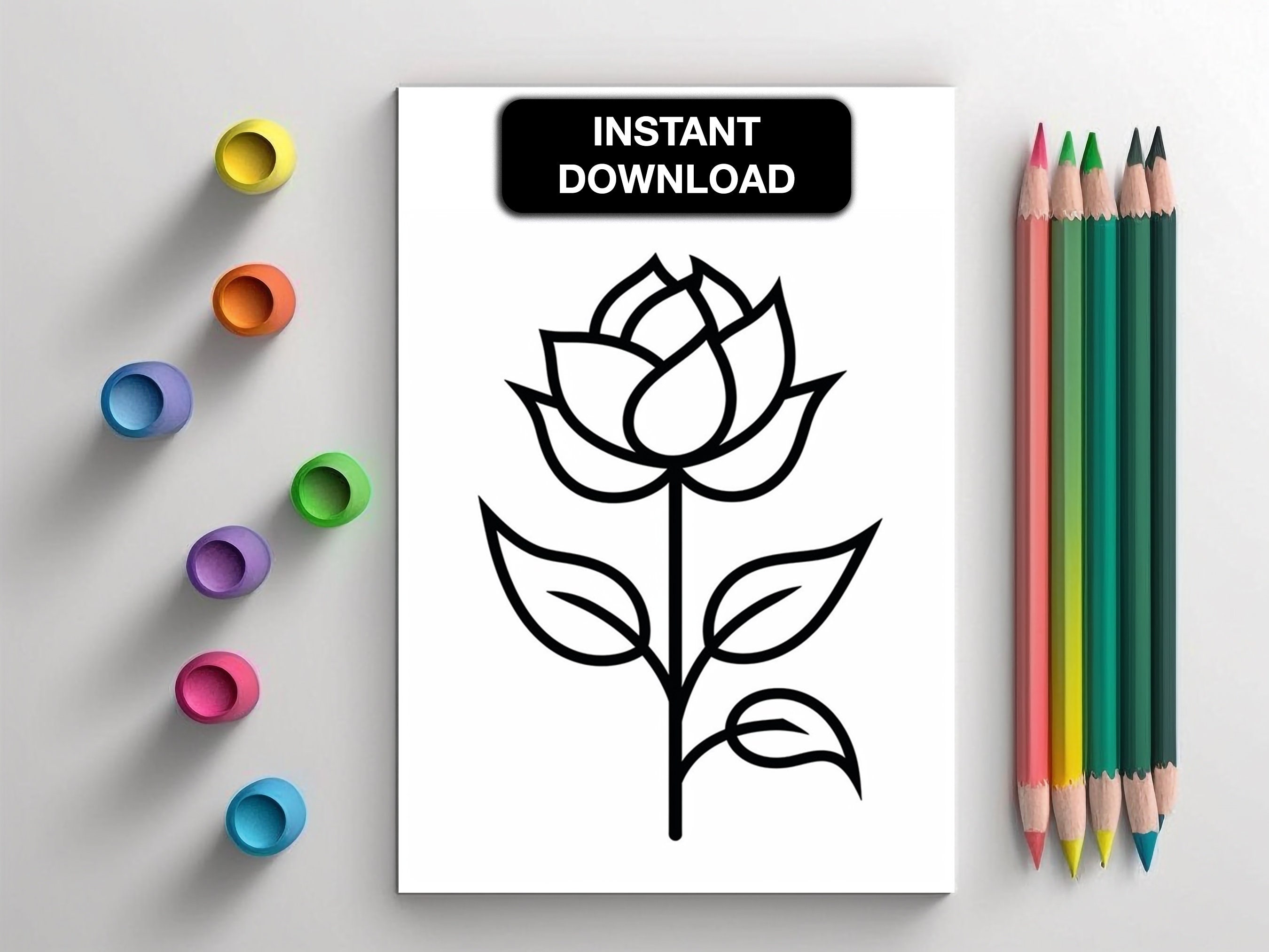 100 Easy Coloring Pages for Kids Toddlers Preschoolers - Etsy