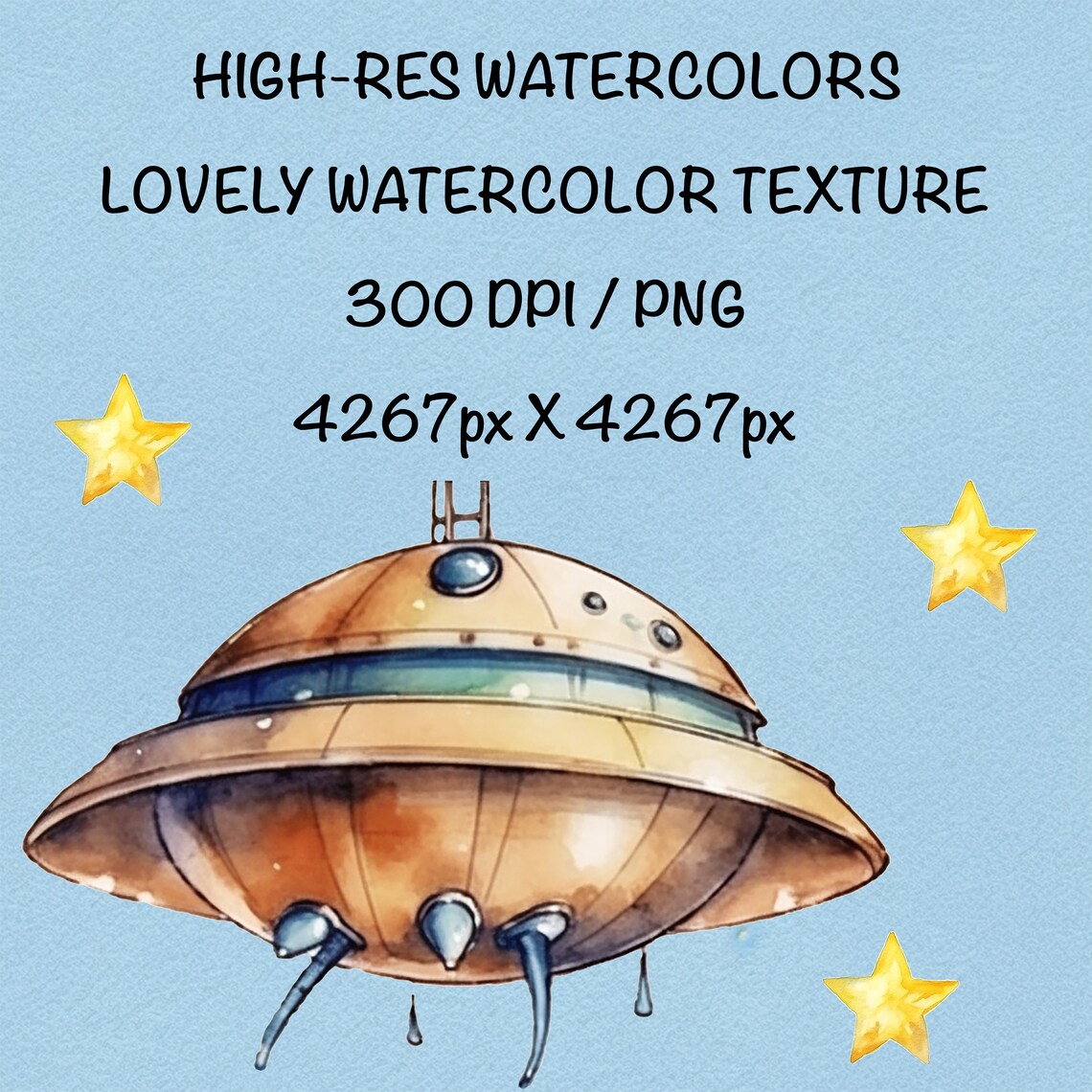 Space Watercolor Clipart Bundle Cute Astronaut Planets & - Etsy