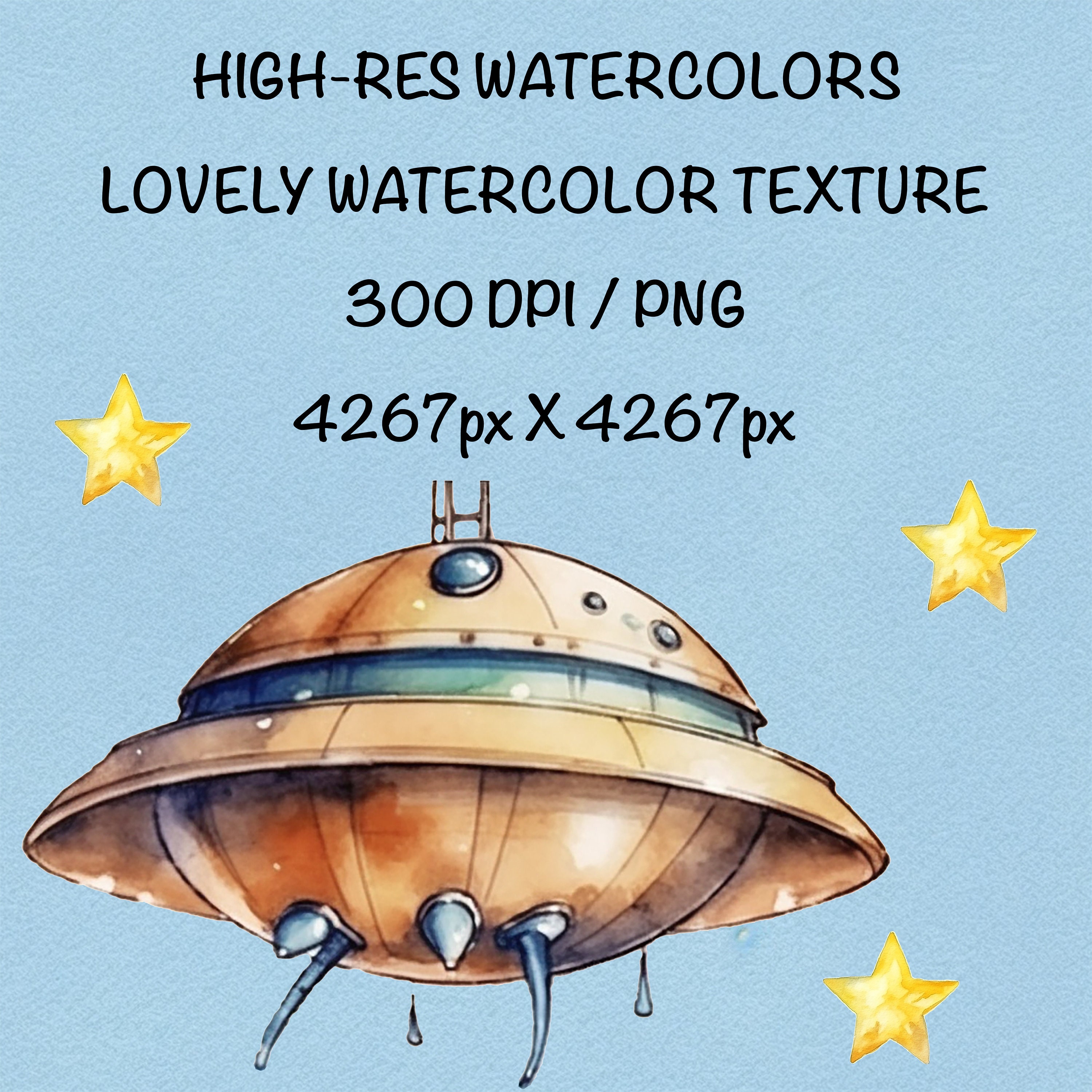 Space Watercolor Clipart Bundle Cute Astronaut Planets & - Etsy