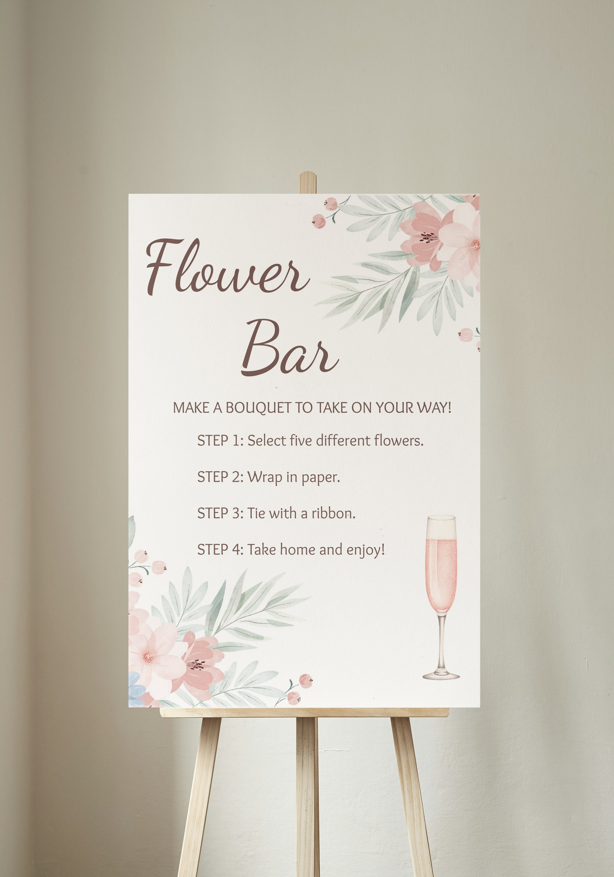Flower Bar Sign | Petals & Prosecco Bridal Shower | Build Your Own ...