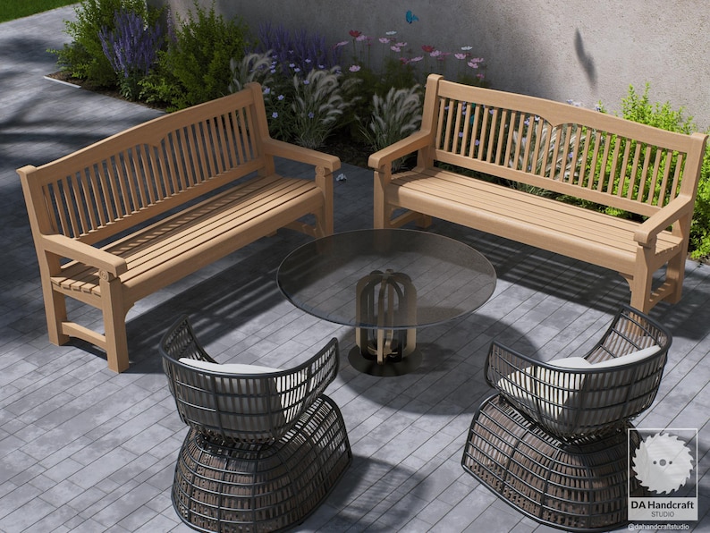 DIY Garden Wooden Bench Plans - Professional Woodworking Plans PDF ...