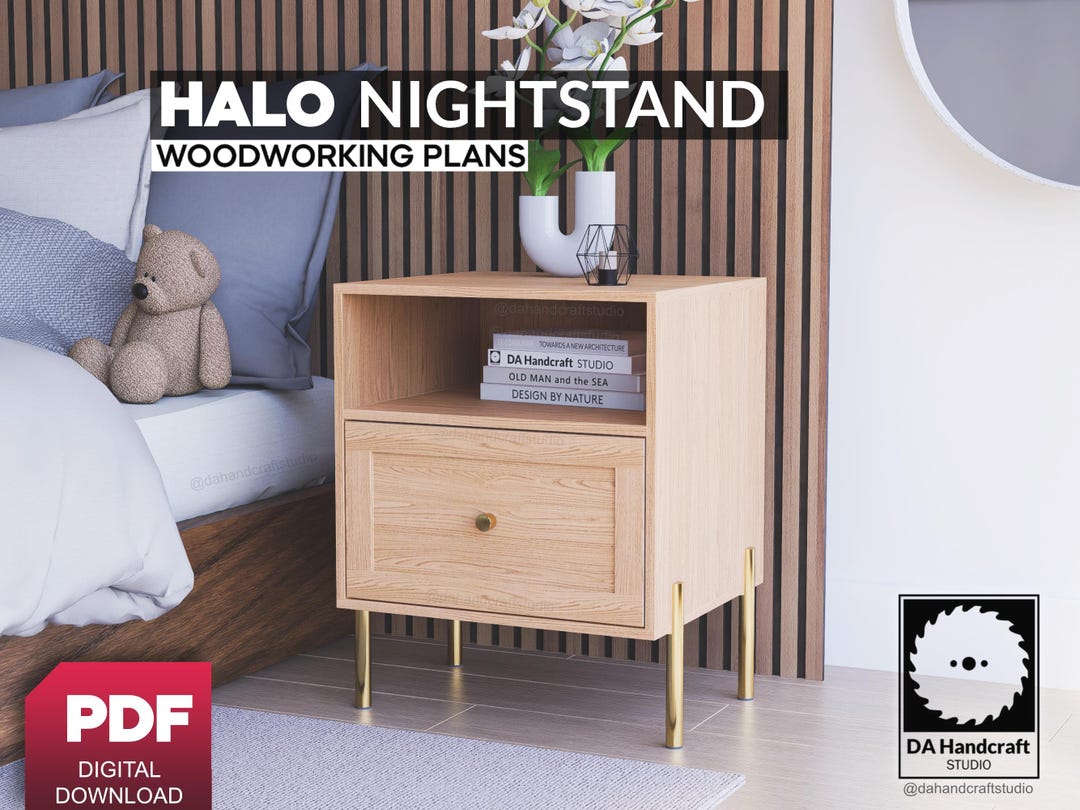 Halo Nightstand DIY Plans - Professional Woodworking Build Plans PDF ...