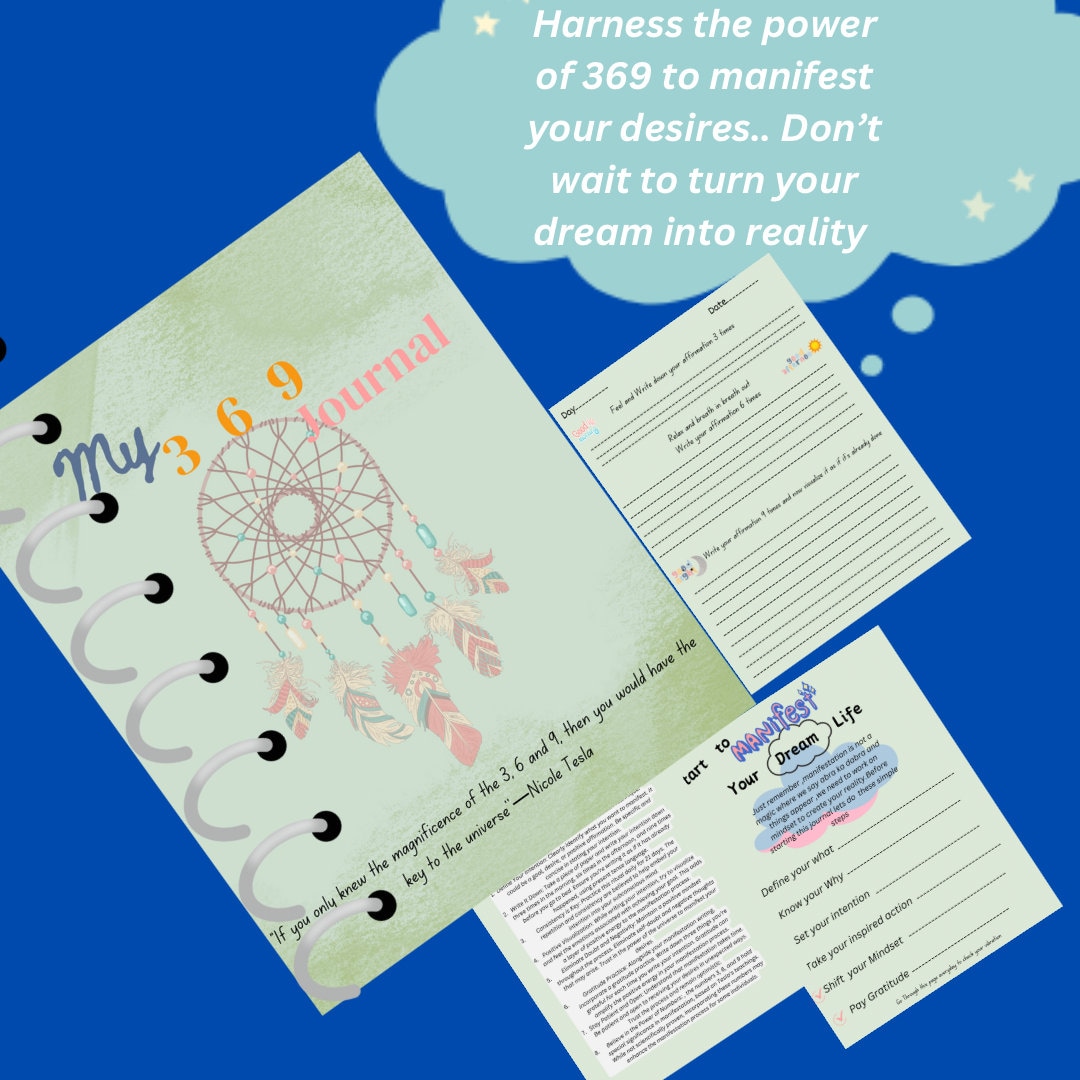 369 Manifestation Journal ,print at Home Manifestation Journal ,digital ...