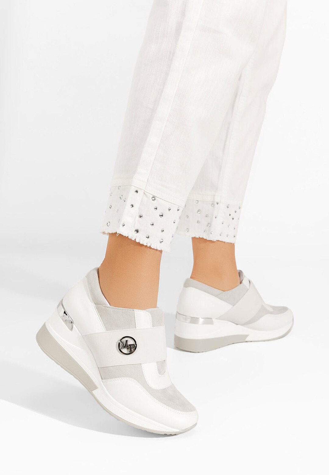 Mina Sneakers With Elastic and Wedge - Etsy