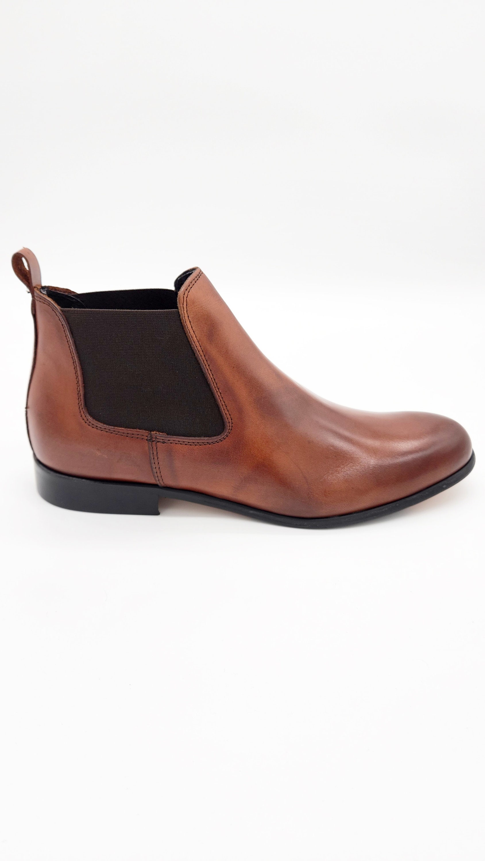 Chelsea Boots in Brown Leather Made in Italy Artisanal - Etsy