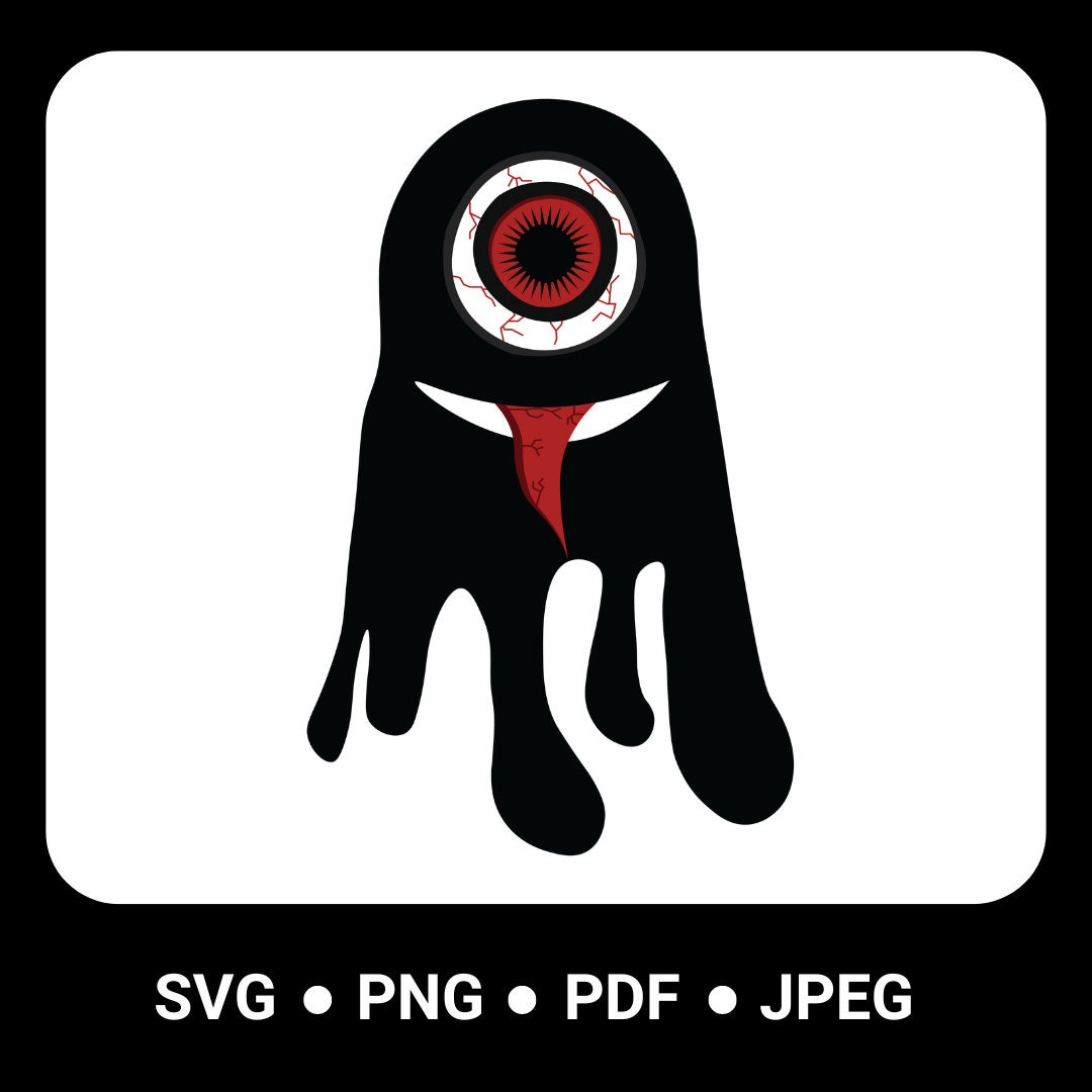 Monster With One Eye SVG Cut File, Monster Face SVG Clipart, One Eyed ...