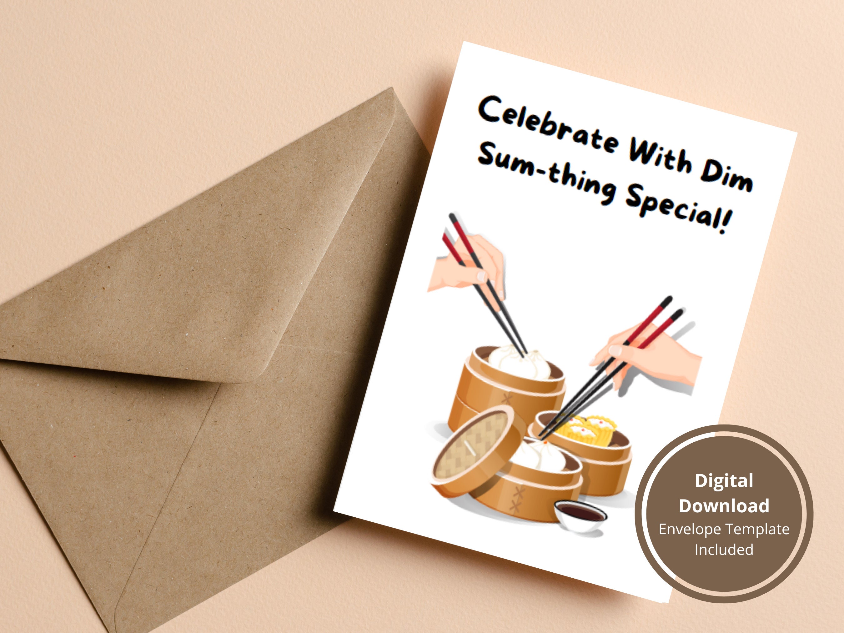 Dim Sum Pun Birthday Card, Asian Food Greeting (printable) - Etsy