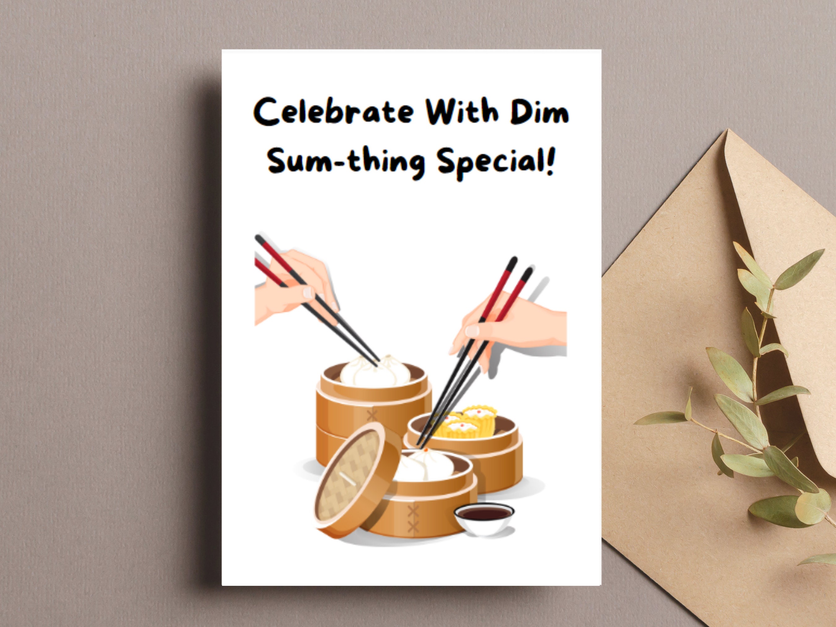 Dim Sum Pun Birthday Card, Asian Food Greeting (printable) - Etsy