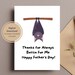 Bat Dad Father's Day Card, Punny Printable (digital Download) - Etsy