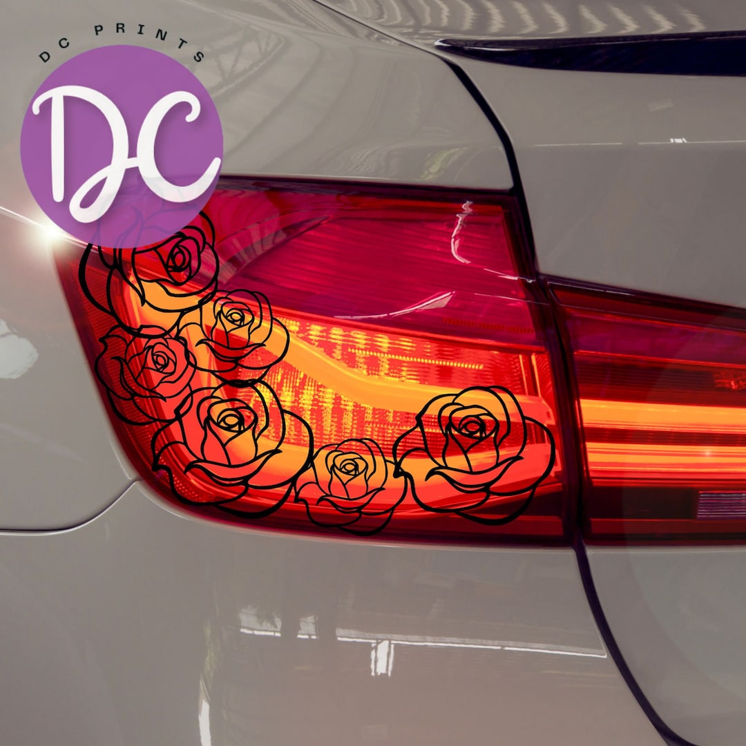 Roses Car Decal Sticker Pack: Tail Light & Head Light Decor - Etsy