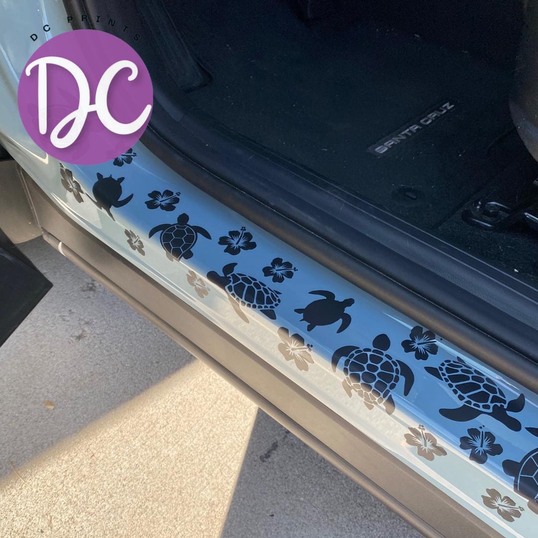 Sea Turtles Door Panel Car Decal, Car Window Decal, Vinyl Decal Sticker ...