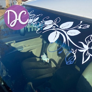 Rose Vine Car Decal: Windshield Banner Vinyl Sticker - Etsy