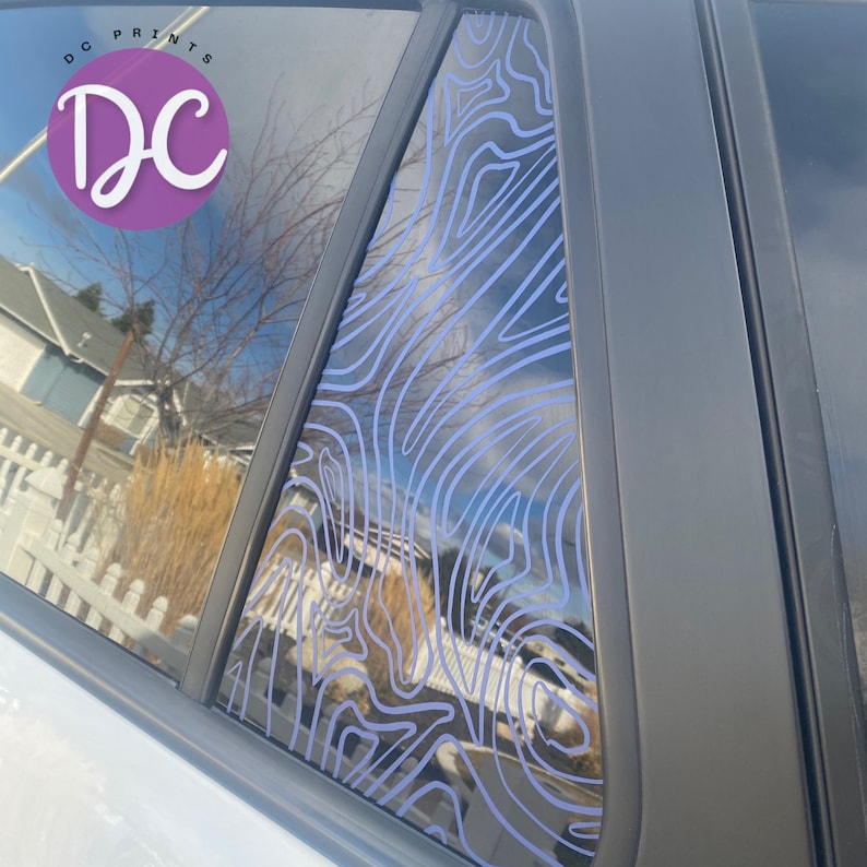 Topography Car Decal Car Window Decal Vinyl Decal Sticker - Etsy