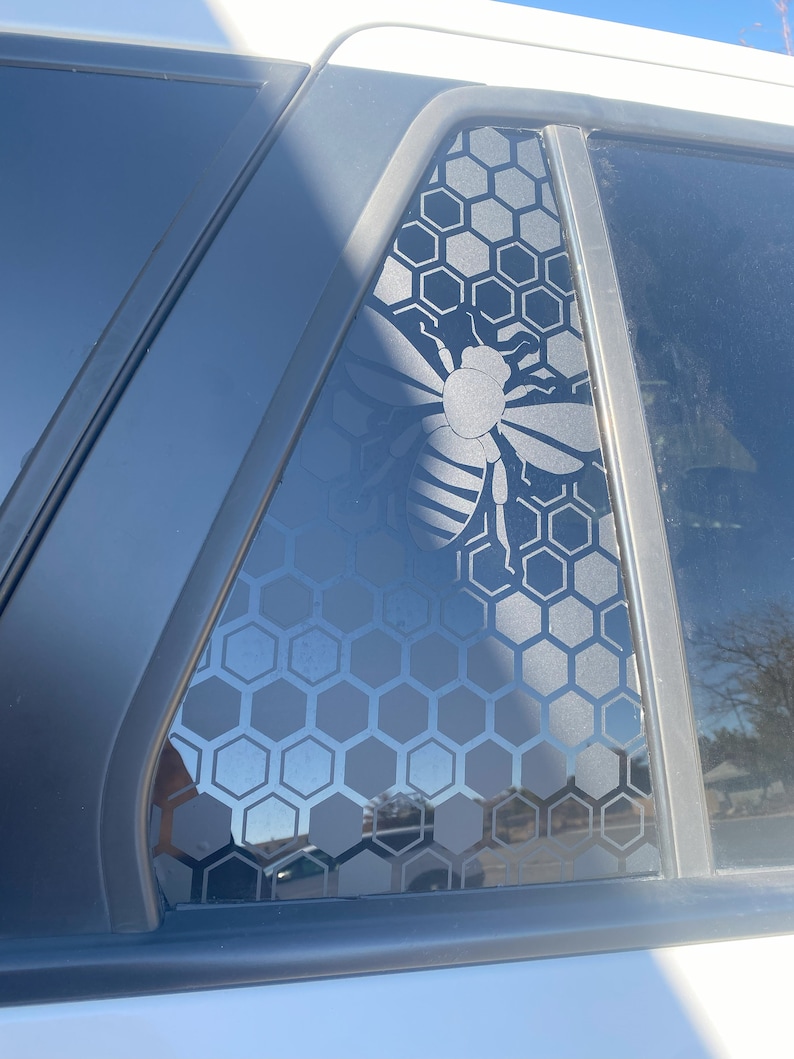 Honeycomb Bee Car Decal: Vinyl Window Sticker - Etsy