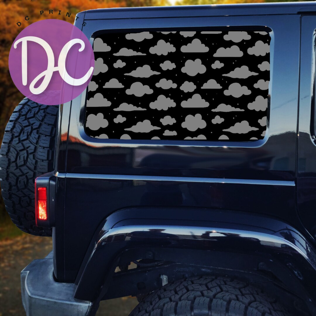 Clouds Car Decal, Car Window Decal, Vinyl Decal Sticker, Rear Window ...