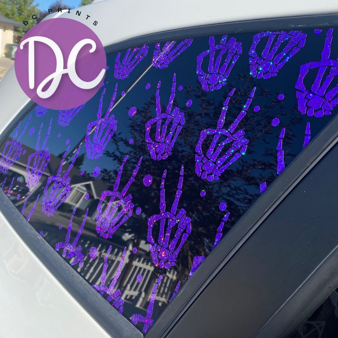 Skelly Peace Fingers Car Decal, Car Window Decal, Vinyl Decal Sticker ...
