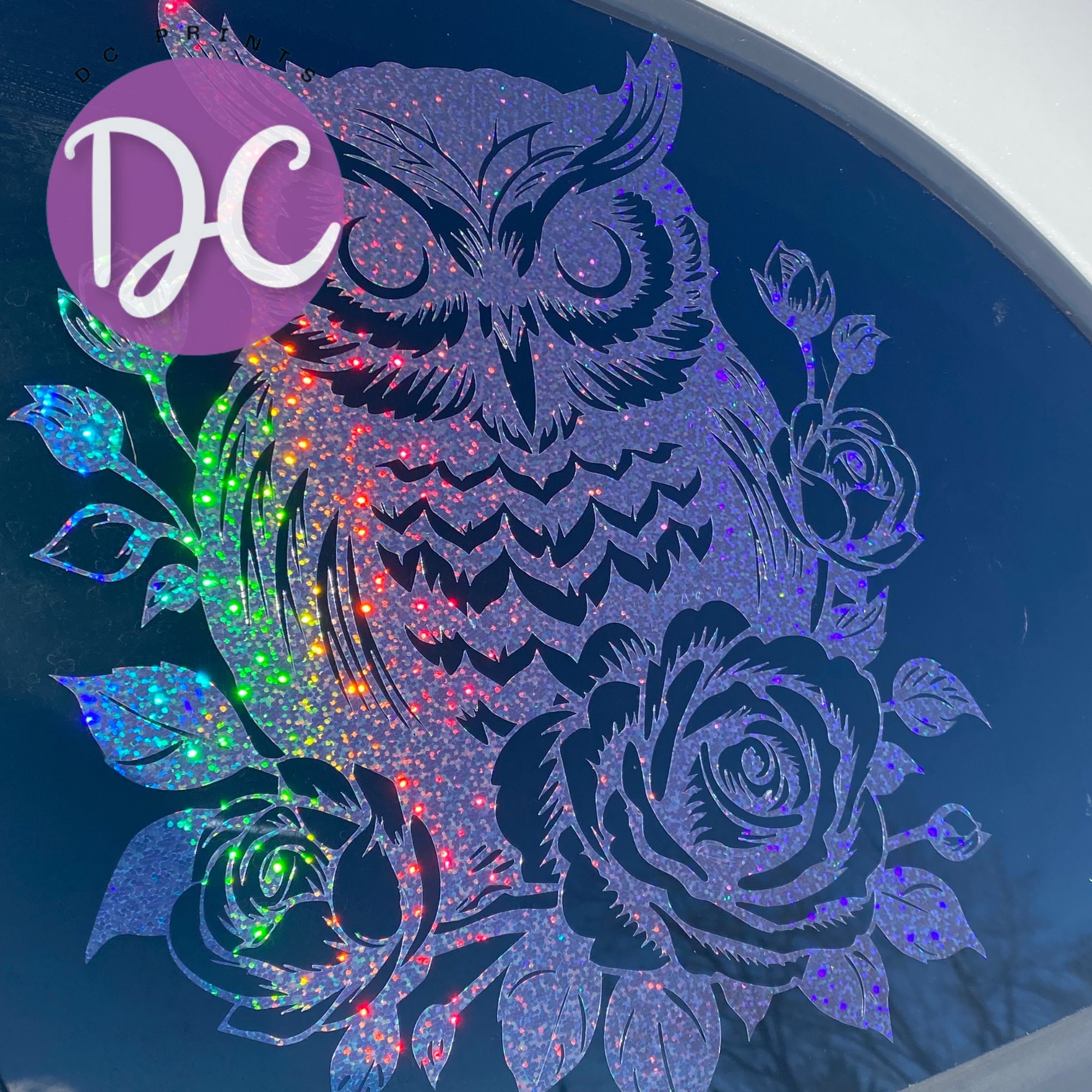 Owl Car Decal, Car Window Decal, Vinyl Decal Sticker, Car Accessories ...